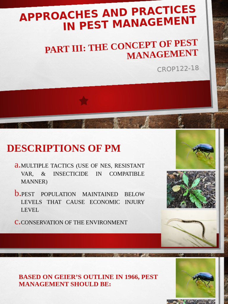 Concept of Pest Management | PDF | Pest (Organism) | Pest Control