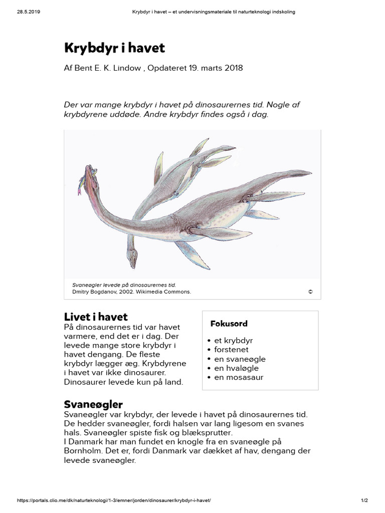 Dinosaur 2 - Krybdyr I Havet | PDF