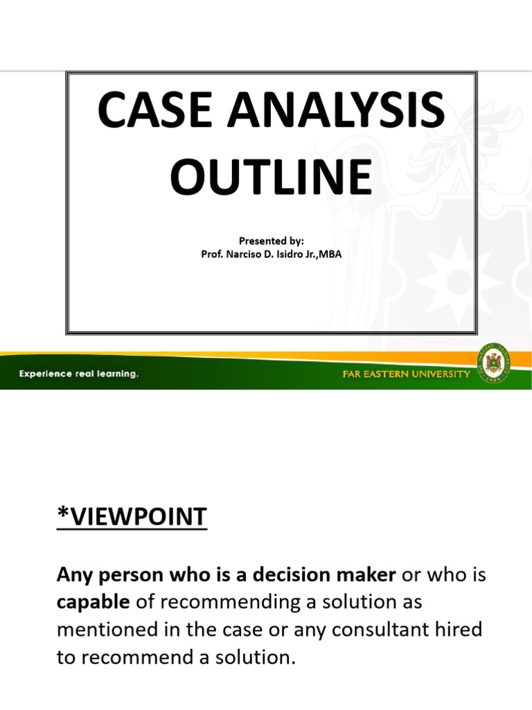 Case Analysis Format | PDF