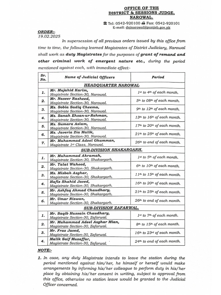 Remand Duty Order 19.02.2025 | PDF