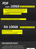 Ra 10068 | PDF | Organic Farming | Agriculture