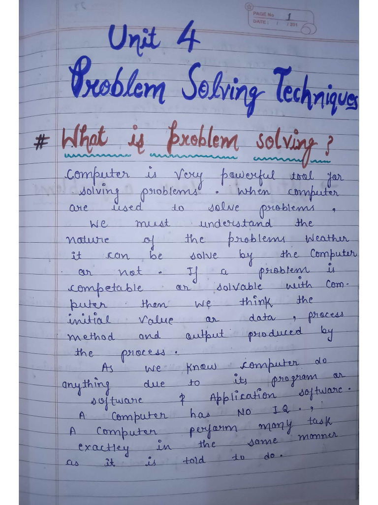 Problem Solving Techniques | PDF