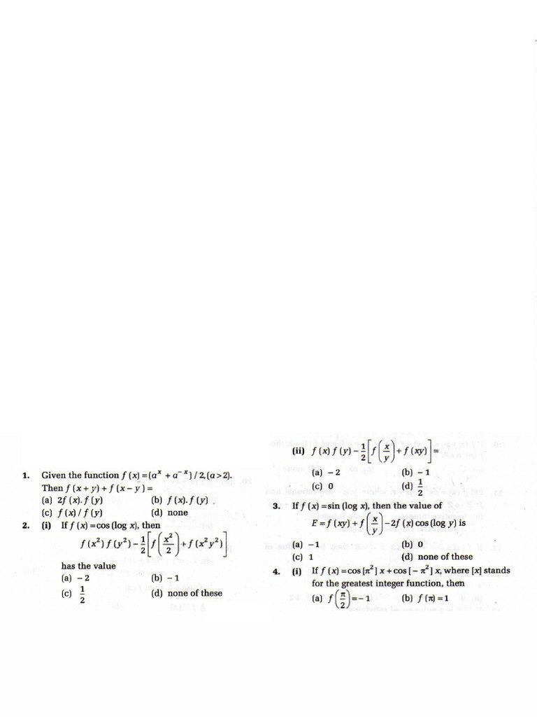 limits, continuity and differentiability-1 Q | PDF | Function (Mathematics) | Real Number