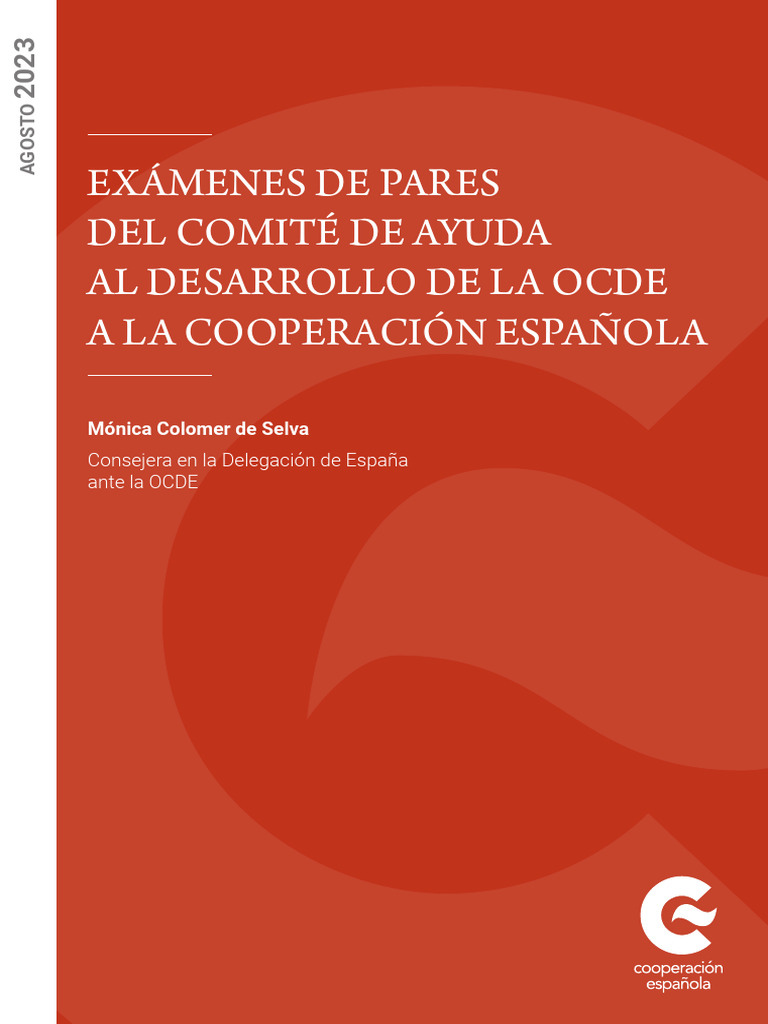 Examenes de Pares Del Cad A La Cooperacion Espanola Monica Colomer ...