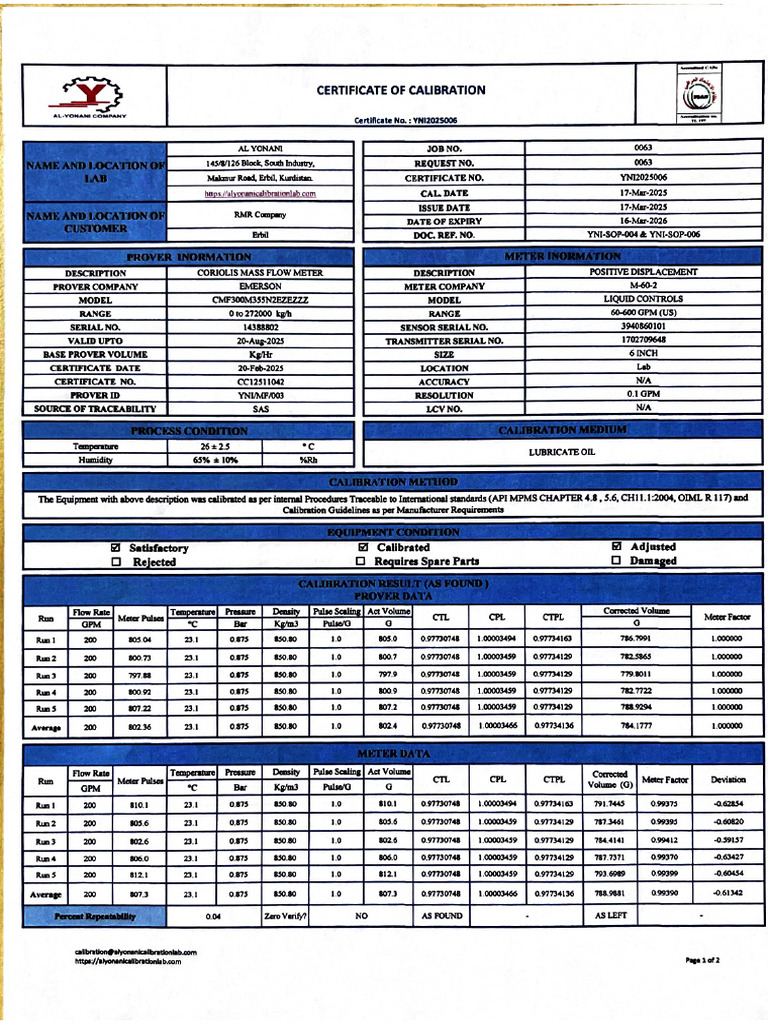 Calibration 461 Due 17 March 2026 | PDF