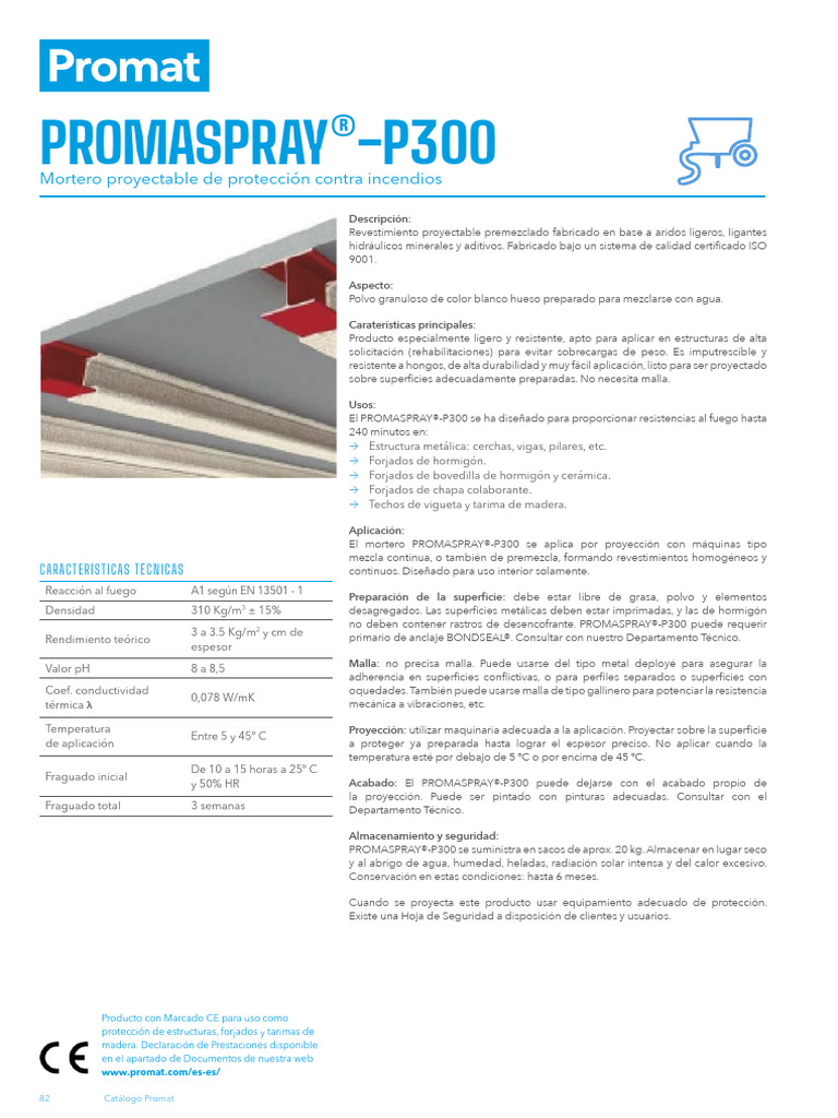promaspray-p300 | PDF | Hormigón | Materiales