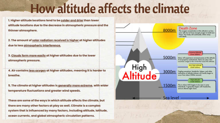 How Altitude Affects The Climate | PDF