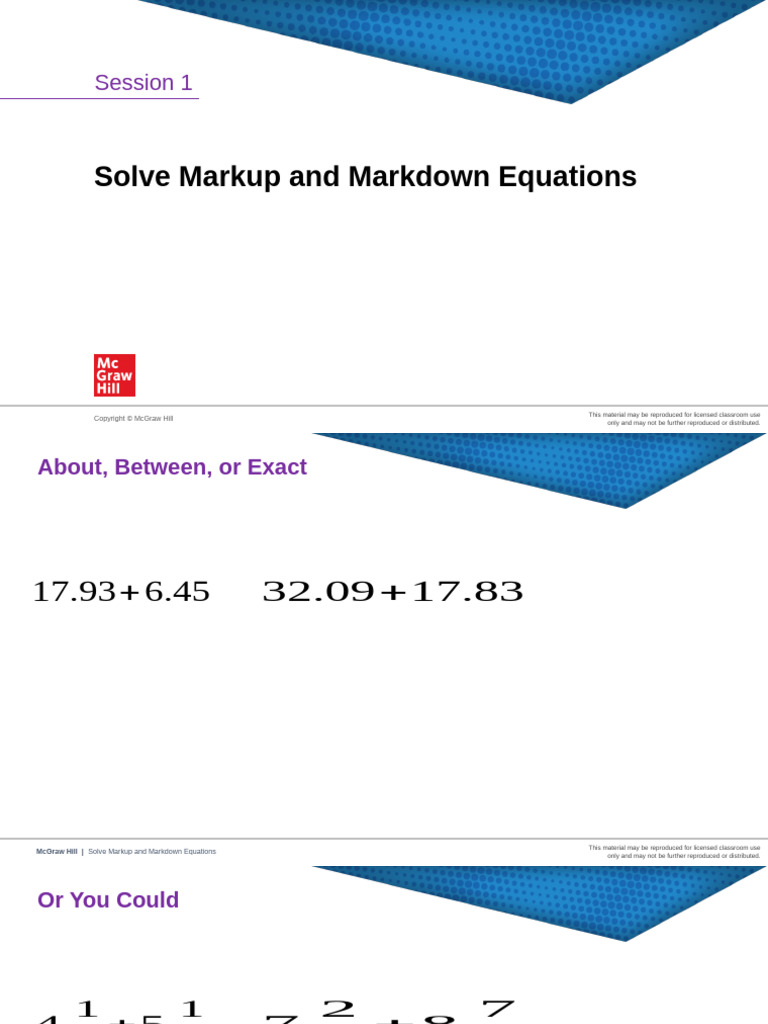 Editable Lesson Presentation - Solve Markup and Markdown Problems | PDF ...