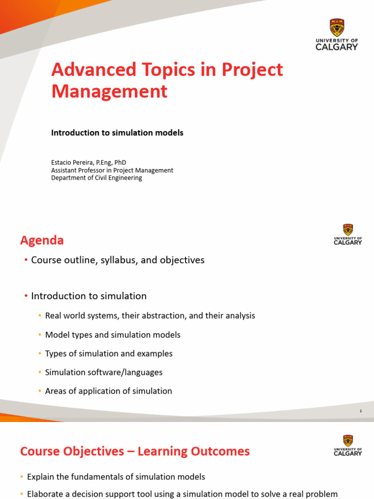 Lecture 1 Introduction To Simulation Pdf Simulation Probability