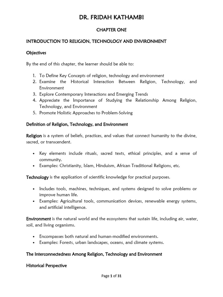 Religion, Technology, and Environment Insights | PDF | Sustainability ...