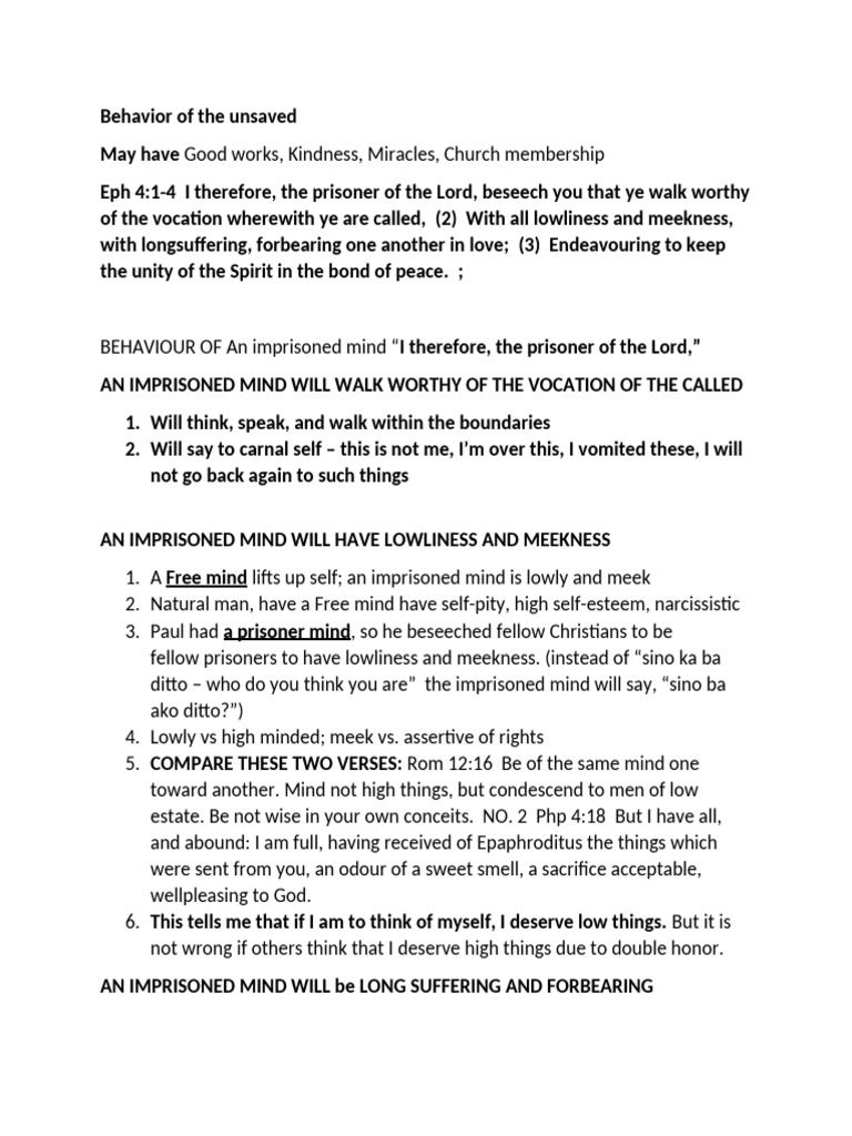 Behavior of The IMPRISONED MIND | PDF | Abrahamic Religions | Theology