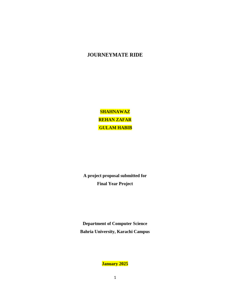 FYP_PROPOSAL_(Template))Annex_D_(5)[1] | PDF | Transport | Public Transport