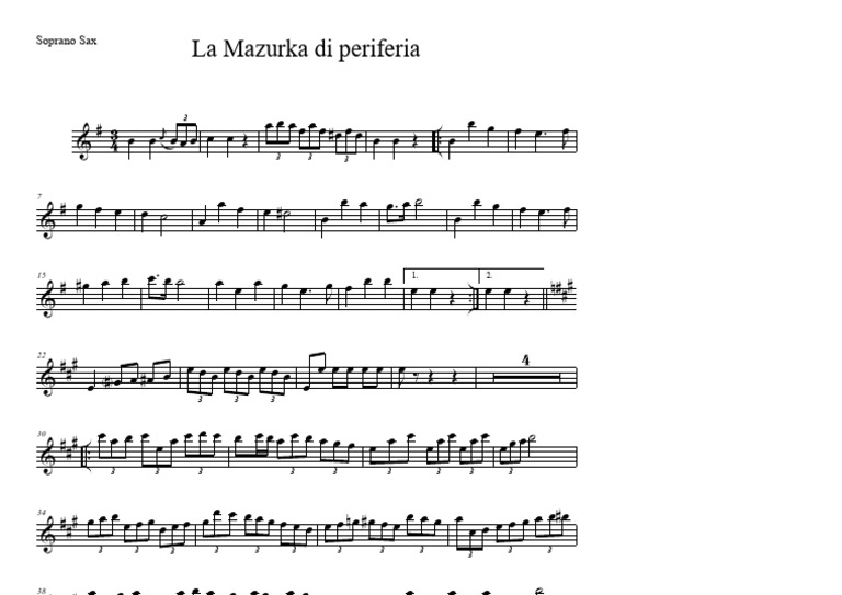 Mazurka Sax | PDF
