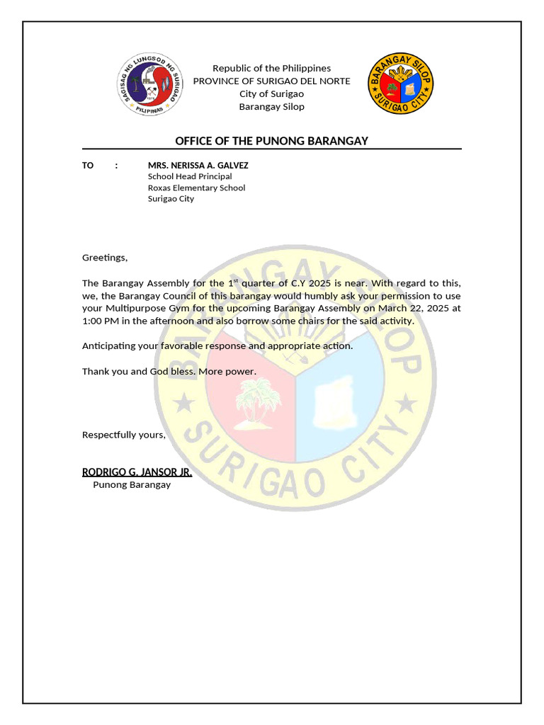 Request Letter To Surneco | PDF