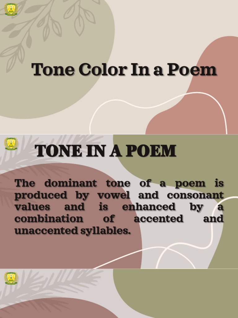 Tone Color in A Poem | PDF