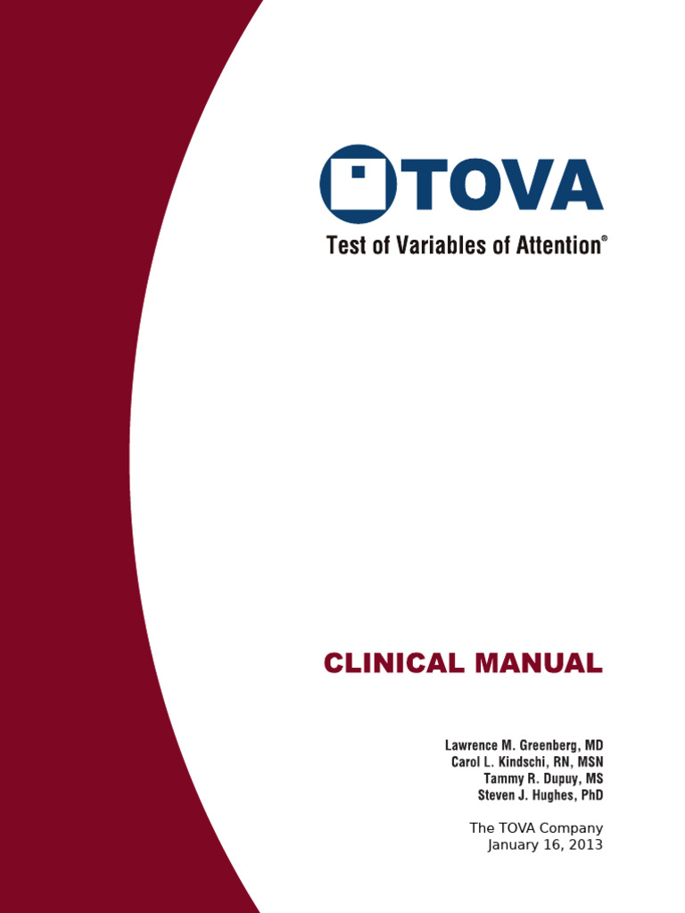 Tova Clinical Manual | PDF | Attention Deficit Hyperactivity Disorder ...