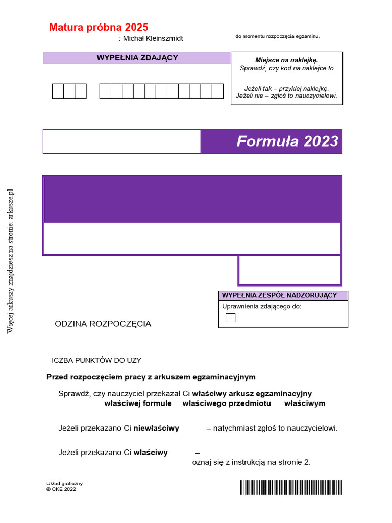 Matematyka 2025 Marzec SMWP Probna Rozszerzona | PDF
