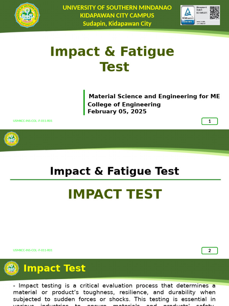 Impact Fatigue Testing | PDF | Fatigue (Material) | Fracture