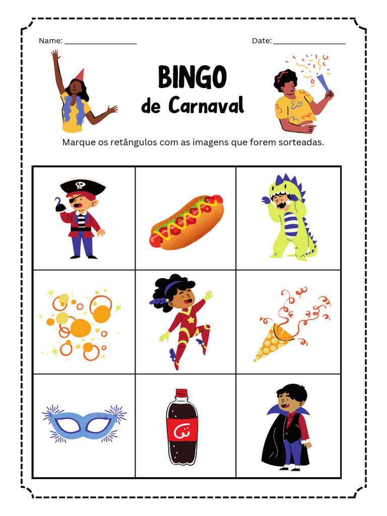 Bingo de Carnaval: Jogo Interativo | PDF