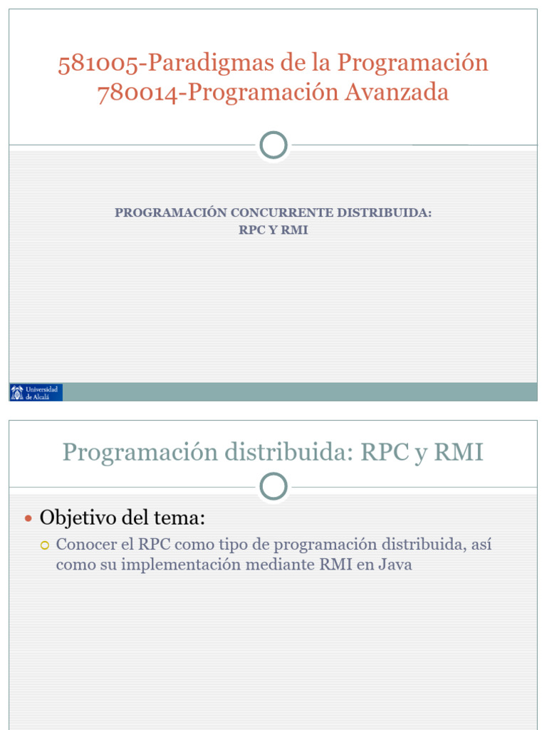 Tema 06 - Programacion Distribuida - RMI | PDF | Desarrollo de software | Arquitectura ...