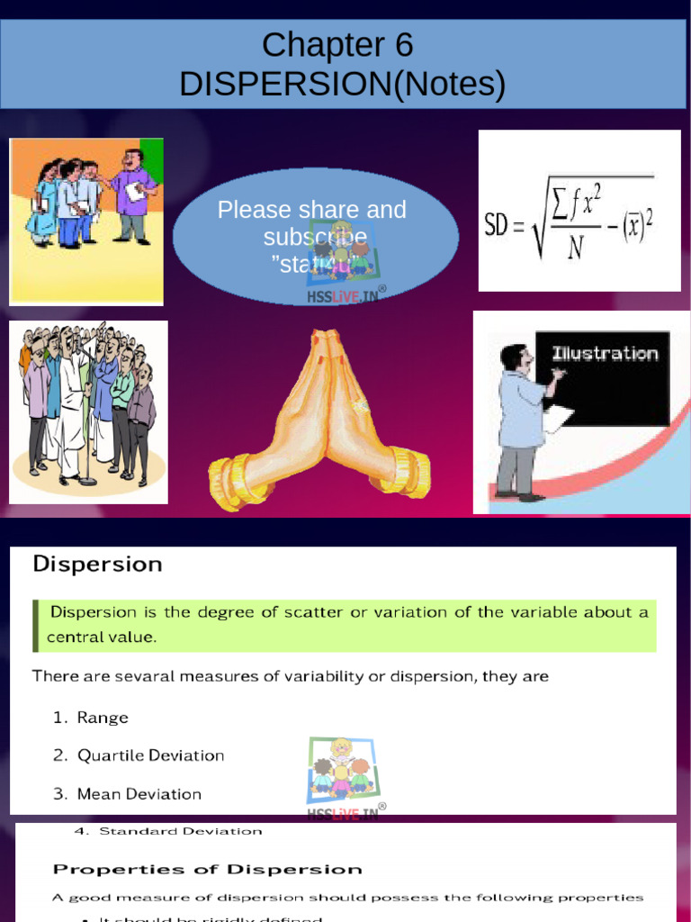 Hsslive Xi Statistics Chapter 6 Presentation | PDF