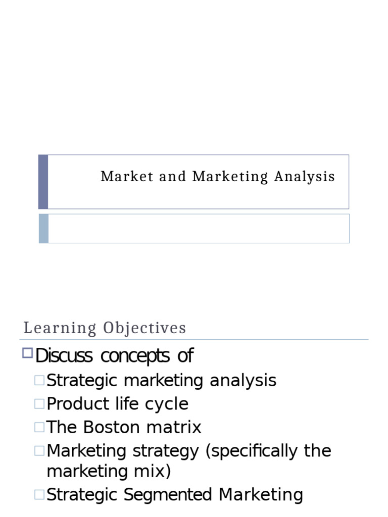 Strategic Marketing Analysis Guide | PDF | Pricing | Marketing