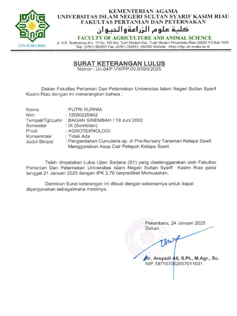 Keterangan Lulus | PDF