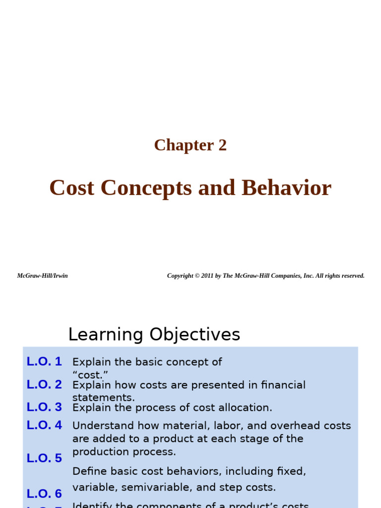 Cost Concept and Behavior | PDF | Cost Of Goods Sold | Pricing