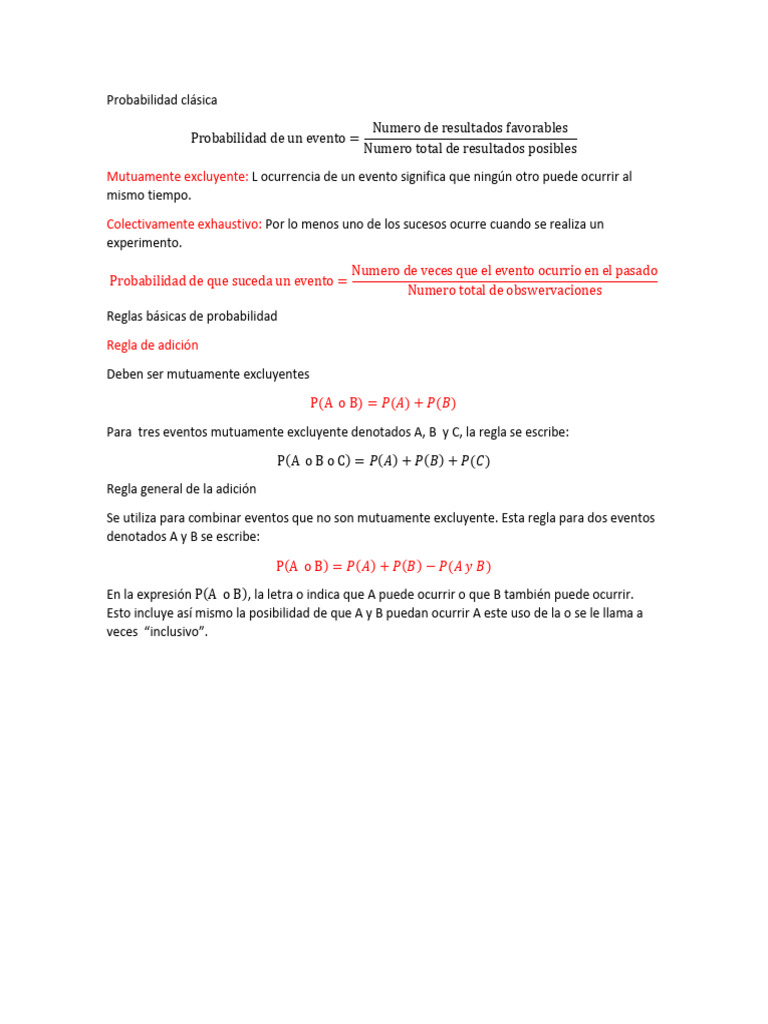 Probabilidad Clásica | PDF | Probabilidad
