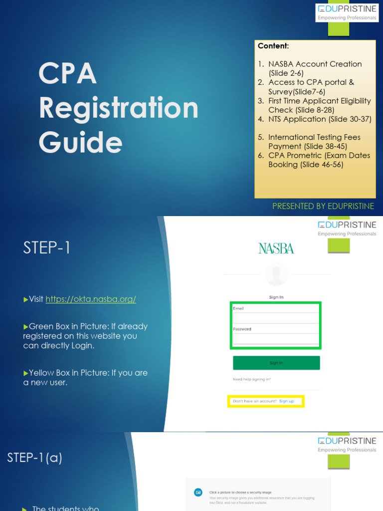 CPA Registration Guide | PDF | Uniform Certified Public Accountant ...