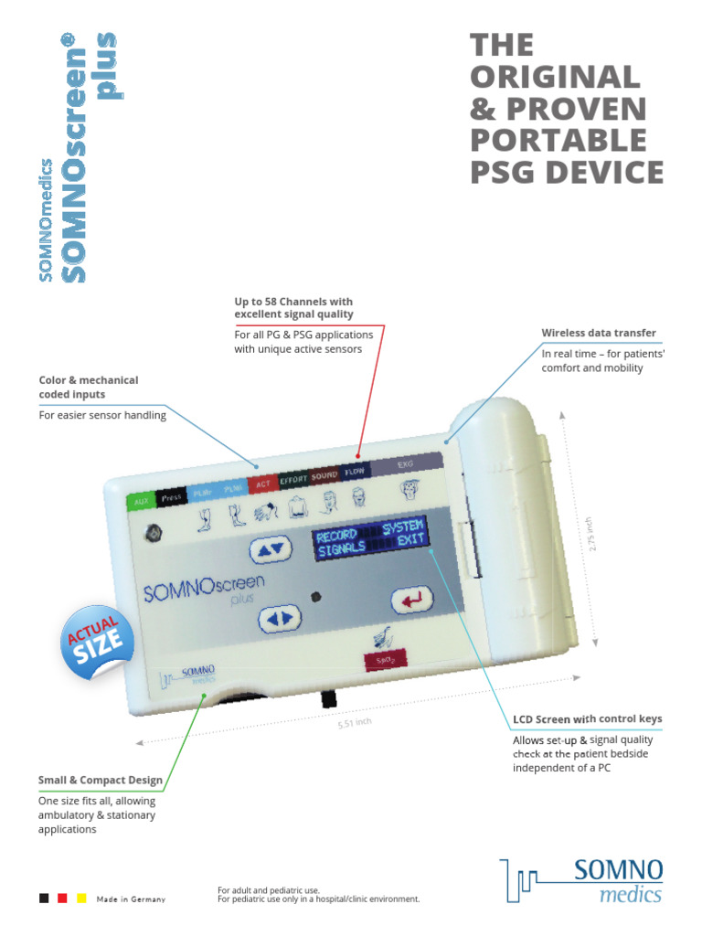 Broschuere Somno Screen Plus | PDF | Electroencephalography | Video