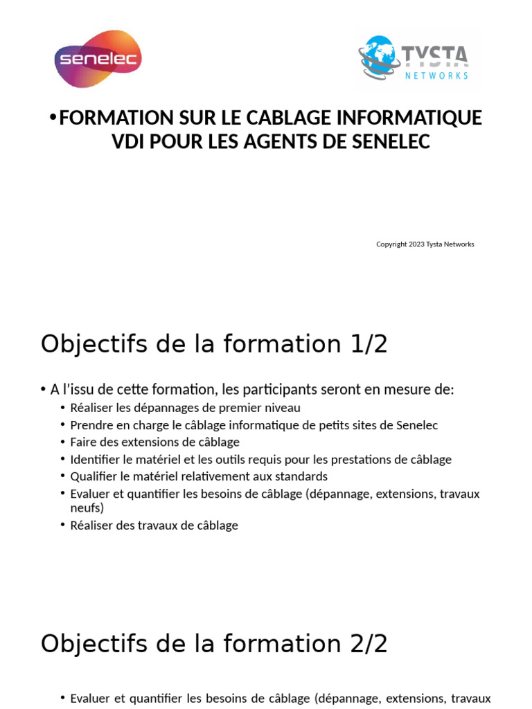 Présentation Formation Cablage Joda | PDF | Ethernet | Câble coaxial