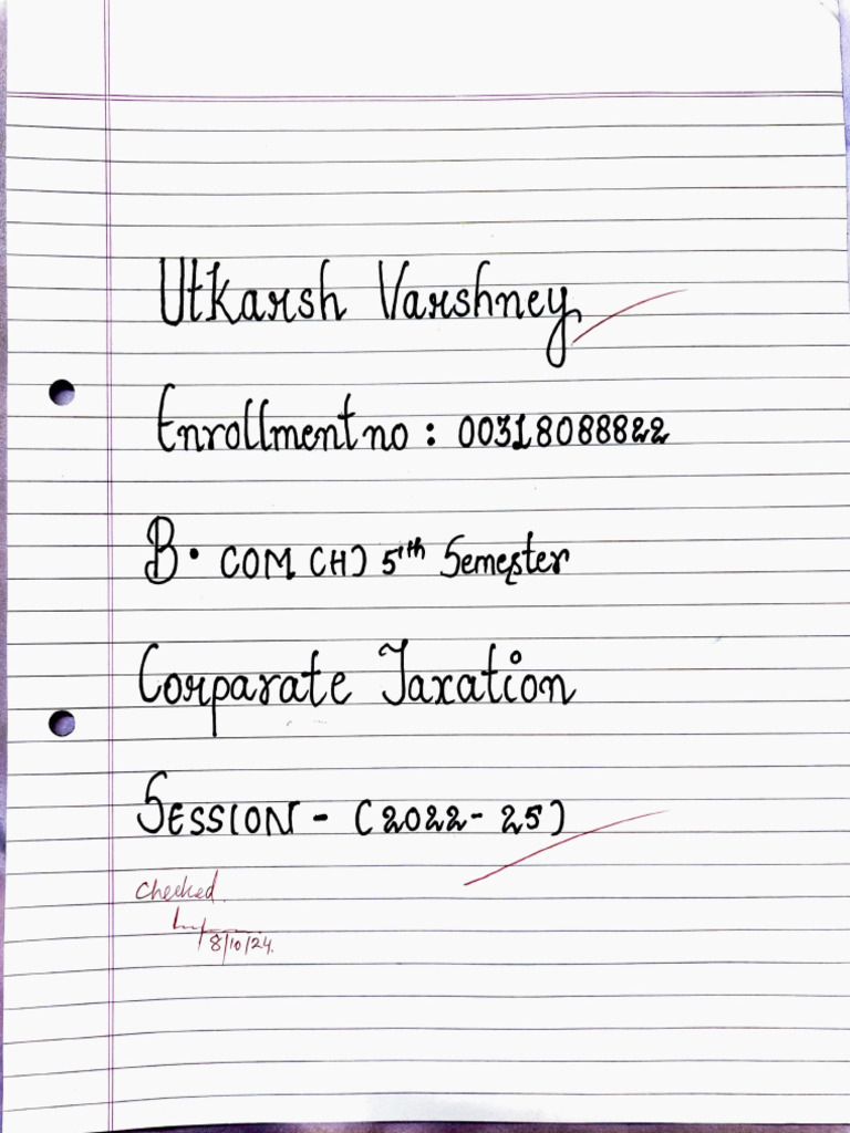 Utkarsh Varshney - CT - A3 - Bcom (H) | PDF