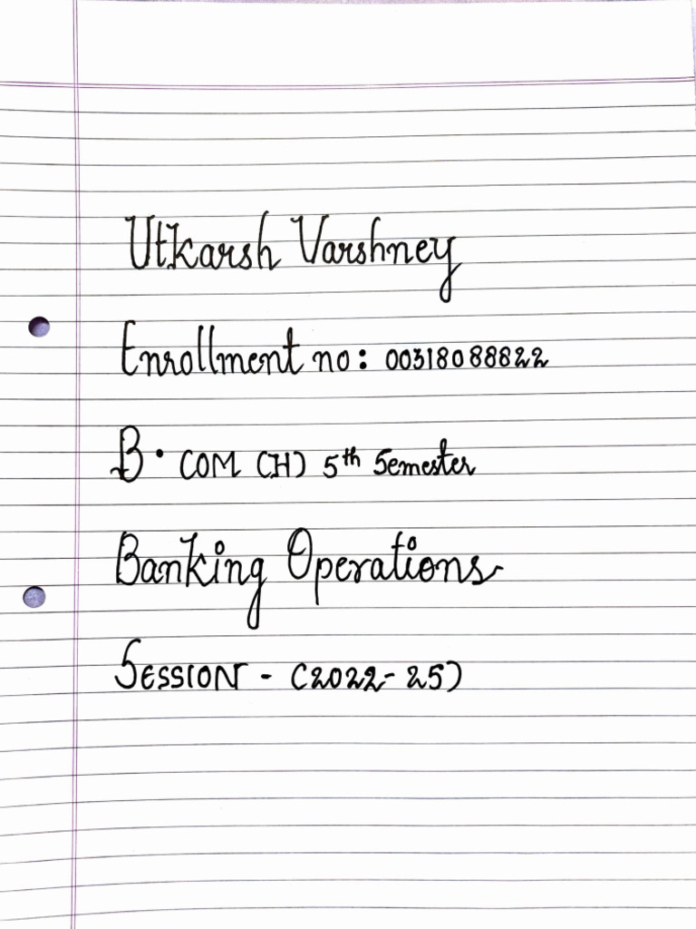 Utkarsh BO A4 Bcom (H) | PDF