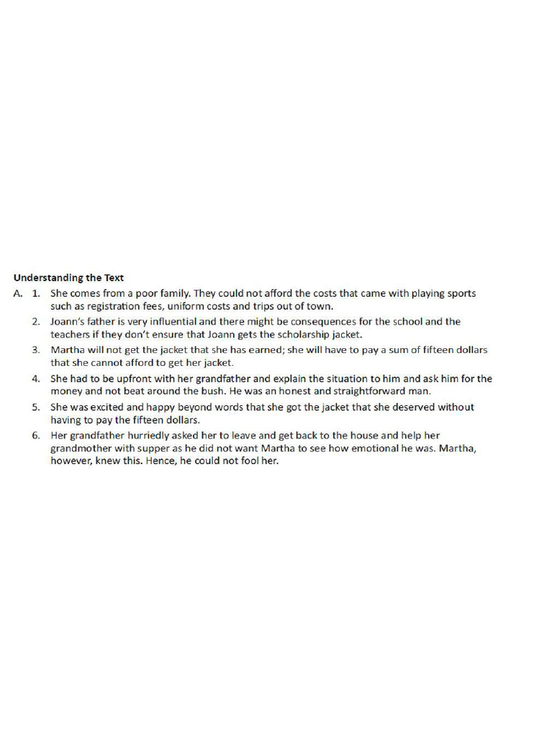 Notes - The Scholarship Jacket | PDF