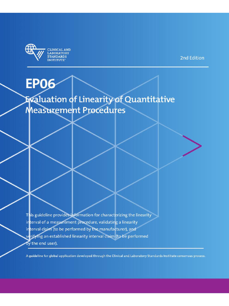 CLSI EP06 Evaluation of Linearity of Quantitative Measurement ...