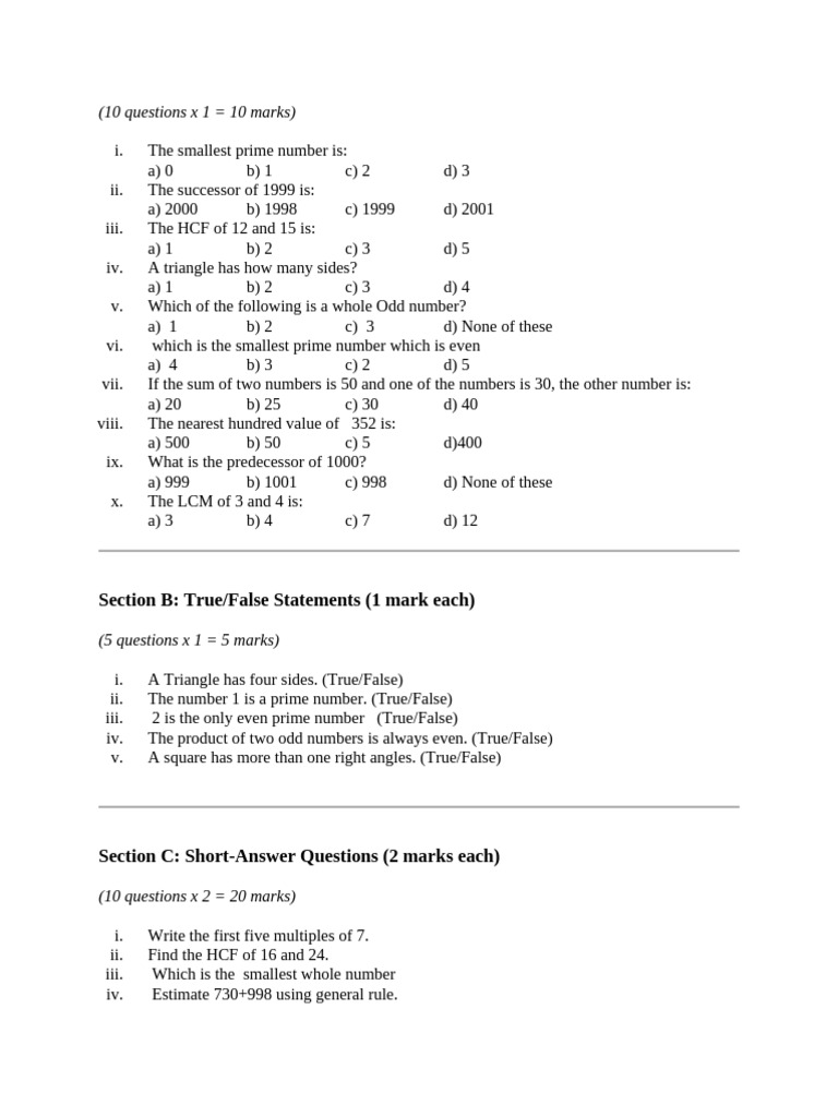Class 6 Maths Half-Yearly Exam Paper | PDF | Geometry | Elementary Geometry