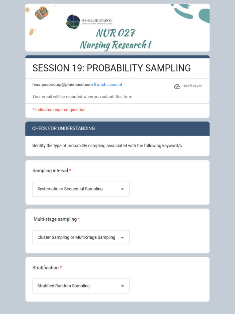Session 19 - Probability Sampling | PDF