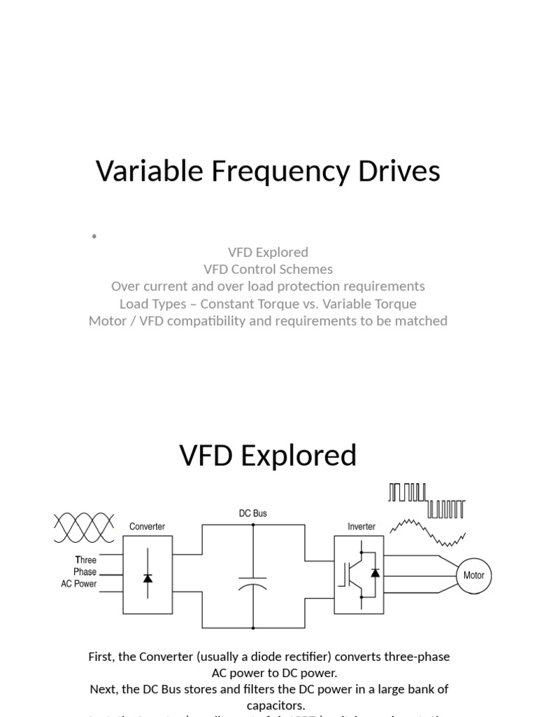 Variable Frequency Drives | PDF | Electrical Components | Power (Physics)