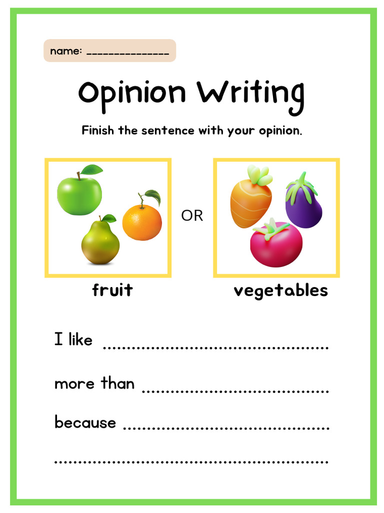 Opinion Writing for 5th Graders | PDF