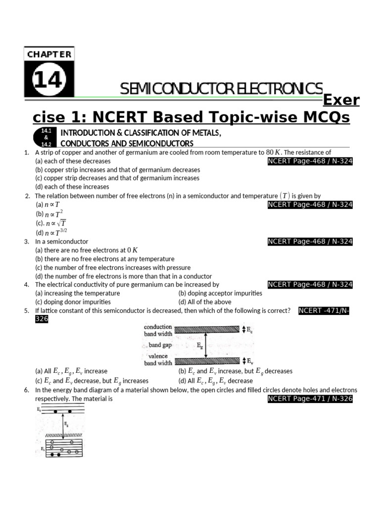 Semiconductor Electronics | PDF | Semiconductors | Doping (Semiconductor)