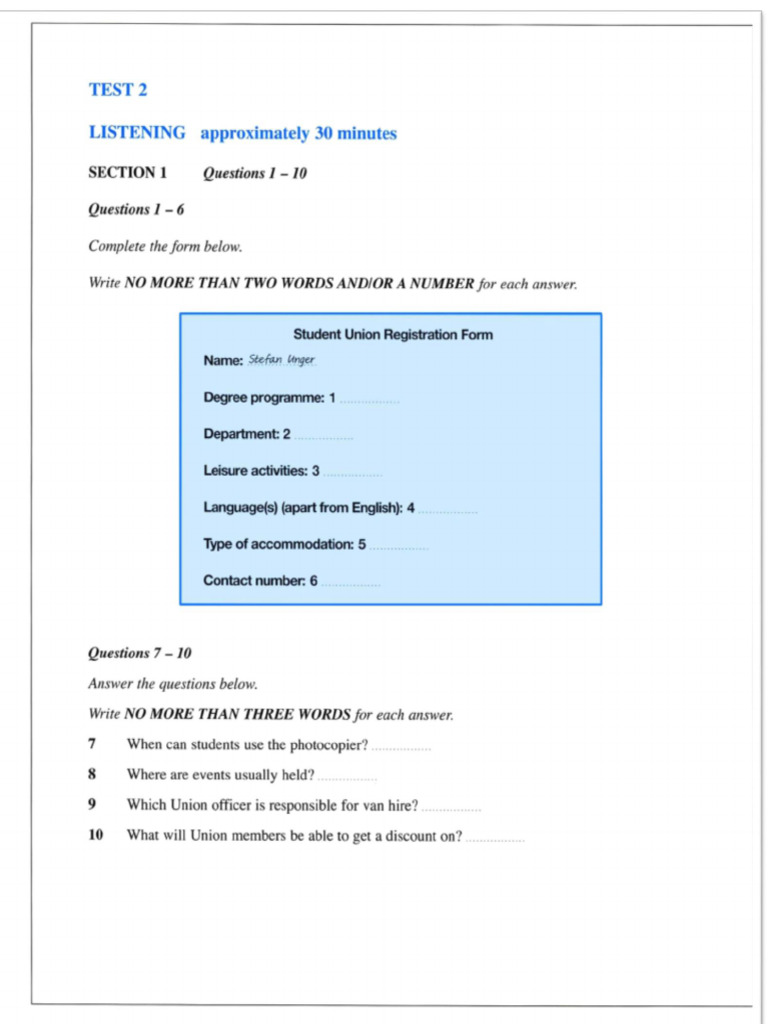 Ielts Fever Listening Test 30 Answers Pdf