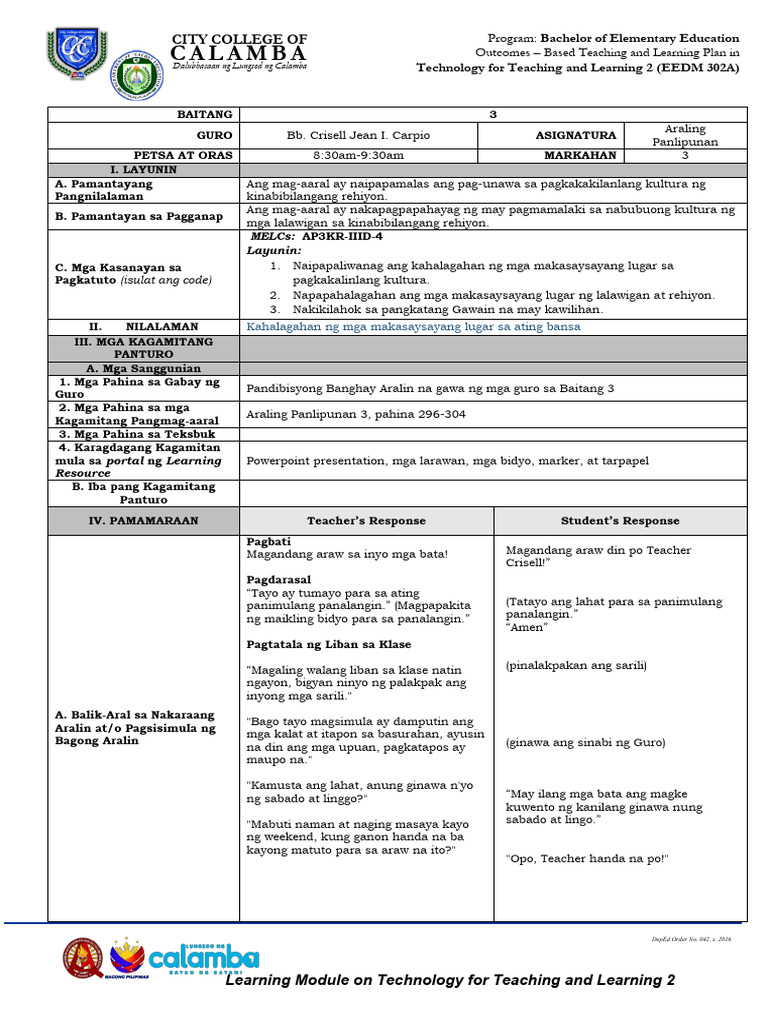 DETAILED LESSON PLAN- TECHNOLOGY | PDF