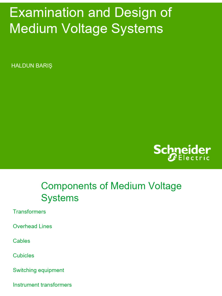 Medium Voltage Systems Overview | PDF | Transformer | Insulator ...