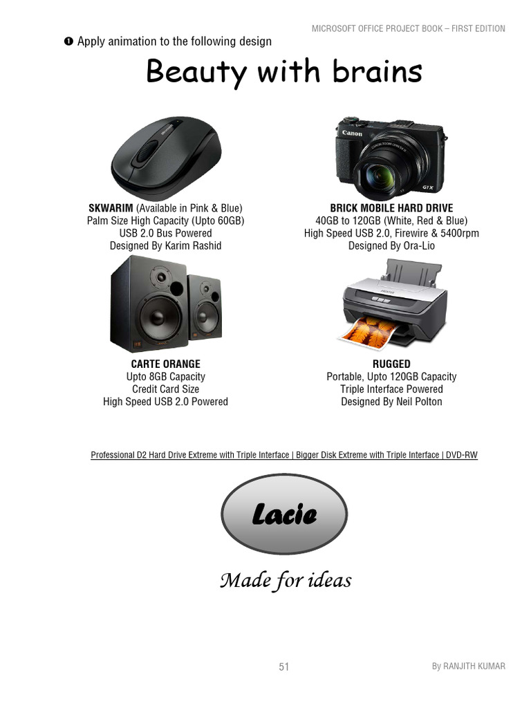 PowerPoint Exercises | PDF | Computing | Computer Hardware