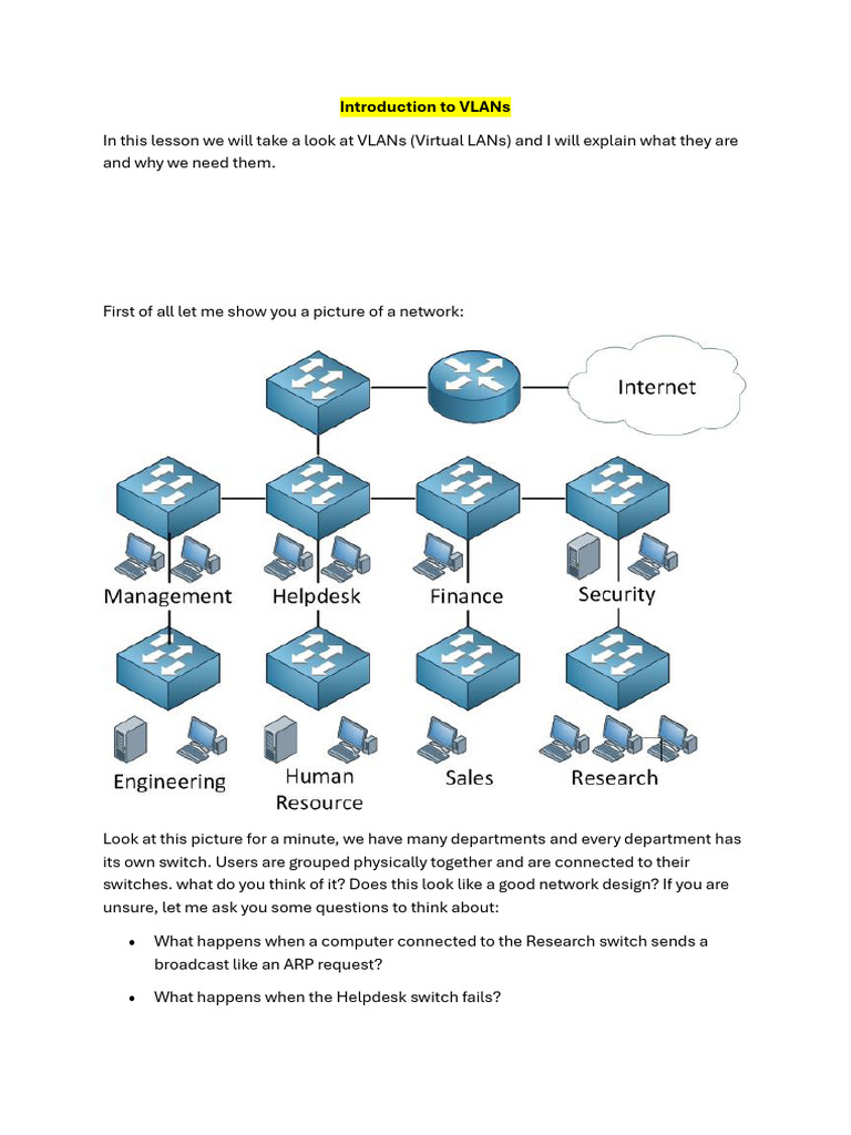 Understanding VLANs in Networking | PDF