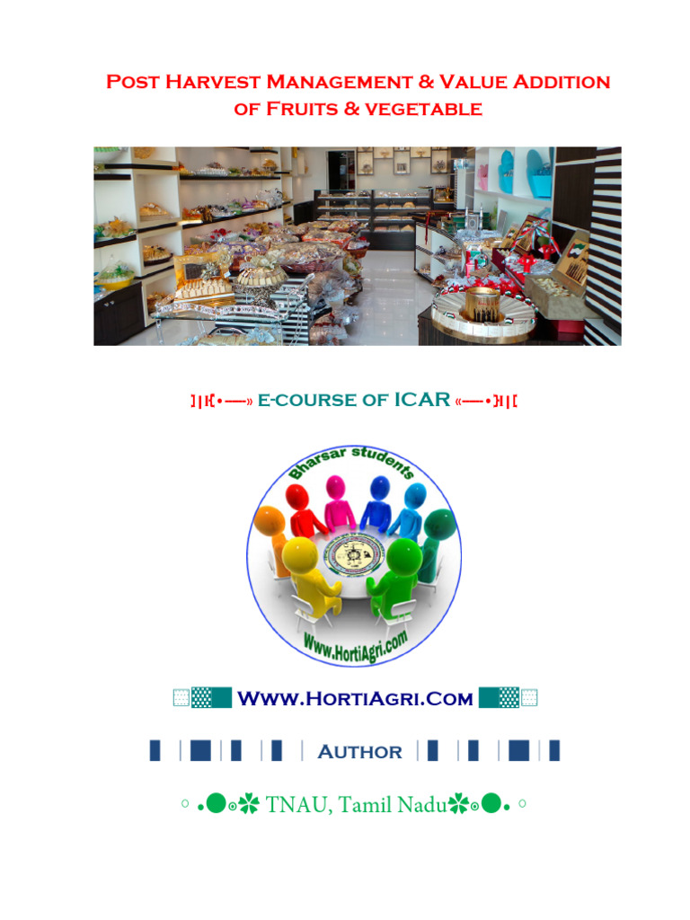 post-harvest-management-value-addition-of-fruits-vegetable | PDF | Vegetables | Food Preservation