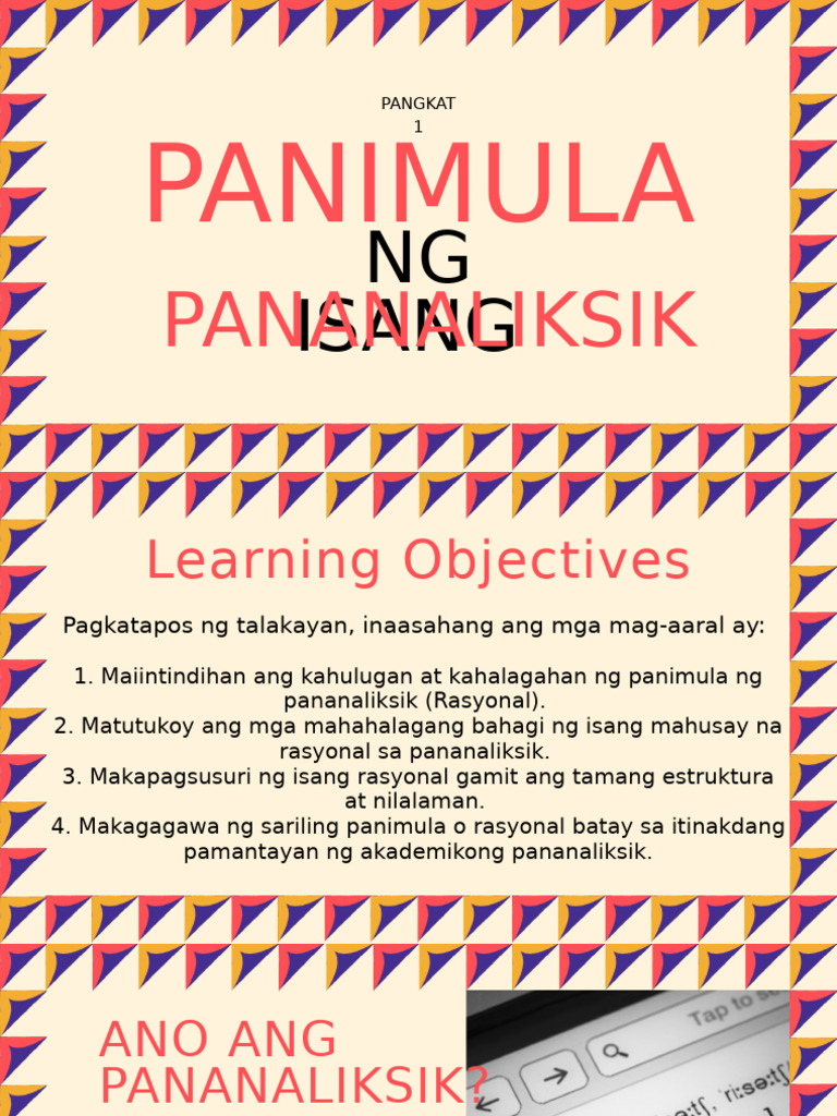 Panimula NG Pananaliksik | PDF