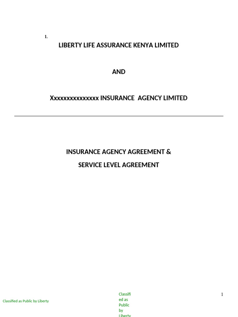 Template Insurance Agency Agreement | PDF | Indemnity | Insurance