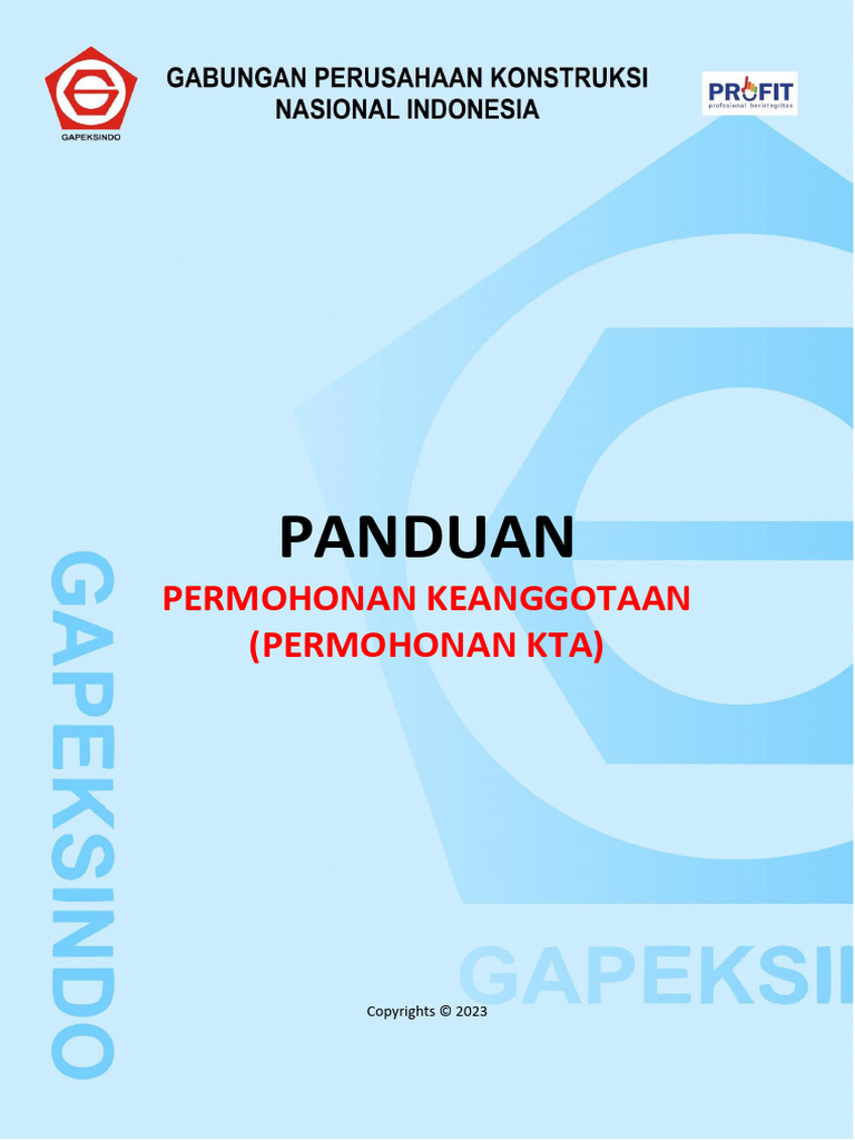 Panduan Permohonan Keanggotaan Gapeksindo | PDF